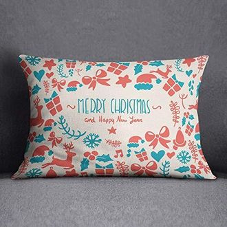 Questo Casa Dekorativer Kissenbezug, Kissenbezug, Heimdekoration, für Sofa, Café, Größe: 35 x 50 cm, entworfen und hergestellt in der Türkiye