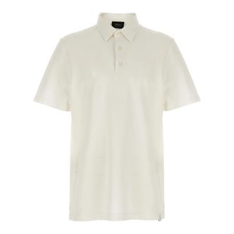 Brioni Piqu&eacute; Baumwoll-Polohemd - - Tops - Herren - Wei&szlig; - 2XL