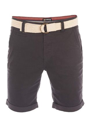 Riverso Kurze Hosen Herren Sommer Chino Shorts mit Gürtel Regular Fit RIVHenry Bermuda Stretch, Größe:W 42, Farbe:Anthracite Grey (23400)