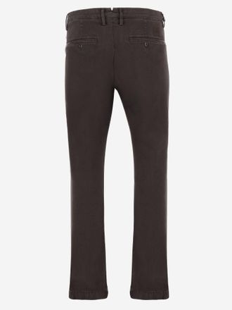 Jacob Cohen Mens Trousers Stretch Cotton-Blend Brown Lyocell