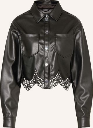 Guess Hemdbluse Clothilde In Lederoptik schwarz