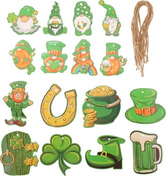 Amosfun Festival Stil St. Der Tag GNOME Figur 16 St&uuml;cke H&auml;ngende Dekorationen F&uuml;r Home