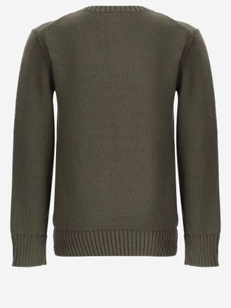 Polo Ralph Lauren Boys Cotton Sweater With Polo Bear Military Green