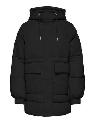 Only Damen ONLFIE Oversized Puffer Coat CC OTW Mantel, Schwarz, S