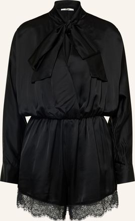 Maje Jumpsuit Mit Spitze schwarz