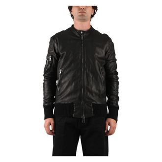 Giorgio Brato Reverse Leder-Bikerjacke - - Jackets - Herren - Schwarzk - L