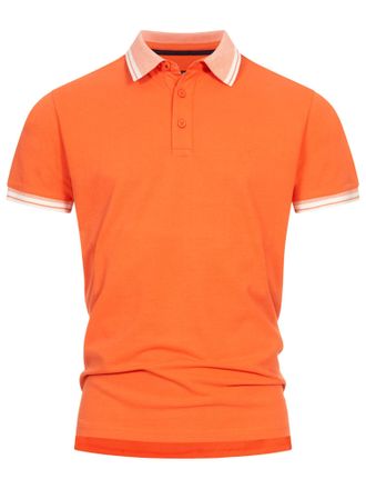 Indicode Herren INJamie Poloshirt aus 100% Baumwolle | Herrenpoloshirt Polokragen Baumwollshirt Flamingo, XXL