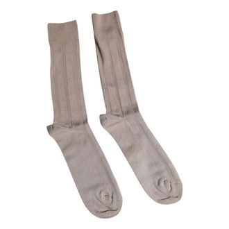 Dolce & Gabbana unisex, Sous-v&ecirc;tements, Brun, Taille: L Magnifiques Chaussettes Montantes