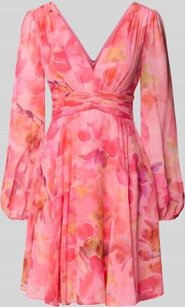 Jake*s Cocktailkleid mit Ballon&auml;rmeln und V-Ausschnitt