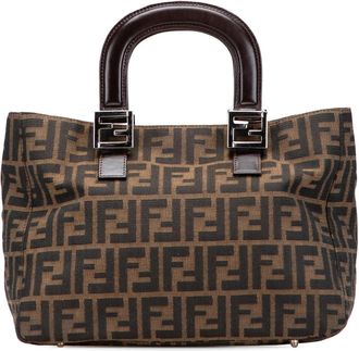 Fendi Shopper - Small Zucca Canvas Twins Tote - Gr. unisize - in Braun - für Damen