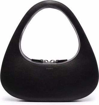 Coperni Crossbody Bags - Rounded Triangular Black Leather Handbag - Gr. unisize - in Schwarz - f&uuml;r Damen