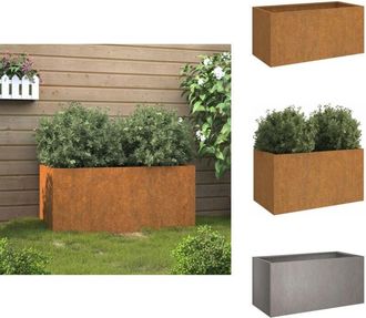 vidaXL Vidaxl - Jardini&egrave;re 62x30x29 cm acier corten - Jardinier - Pot De Fleurs - Bac &agrave; Fleurs - Acier Corten - D&eacute;co Ext&eacute;rieur