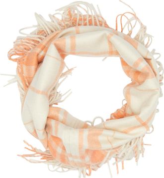 s.Oliver Karierter Loop-Schal mit Fransen