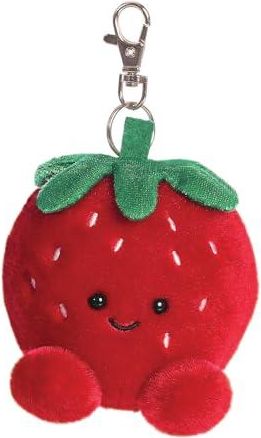 Aurora Palm Pals 34062 Juicy Strawberry Peluche &agrave; clipser Rouge 10 cm