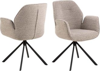 ebuy24 Aura Esszimmerstuhl mit Armlehne beige