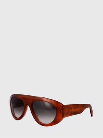 Celine Lunettes de soleil masque en ac&eacute;tate noir avec une forme de goutte