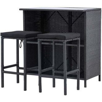 ebuy24 Knock Lounge-Set 3 Teile schwarz
