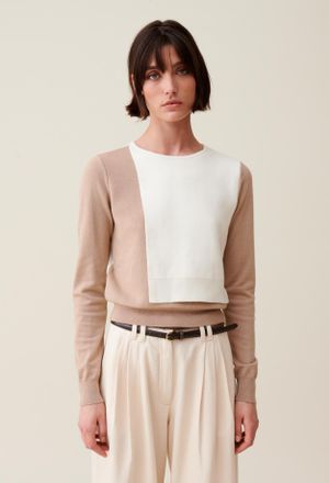 Claudie Pierlot Kurzer Pulli in gleicher Farbe