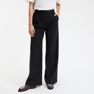 La Redoute Collections Pantalon Large &Agrave; Plis Taille Haute