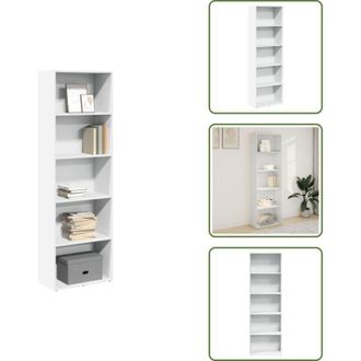 vidaXL Vidaxl - B&uuml;cherregal Wei&szlig; 60x30x189 cm Holzwerkstoff - B&uuml;cherregal - B&uuml;cherregale - B&uuml;cherst&auml;nder - B&uuml;cherschrank