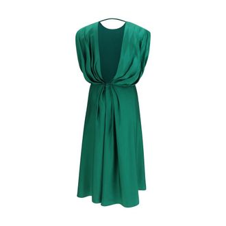 Versace Womens Bicolor Silk Casual Dress