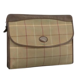 Burberry Pochette en Toile Pre-owned - Femme - Pre-owned - Beige - Taille: ONE Size