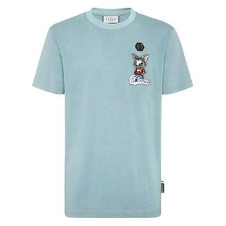 Philipp Plein Homme, Tops, Bleu, Taille: S Jersey T-Shirt Bunny Signature