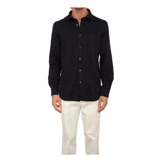 Emporio Armani Schwarzes Hemd Klassischer Stil - - Shirts - Herren - Schwarzk - 3XL