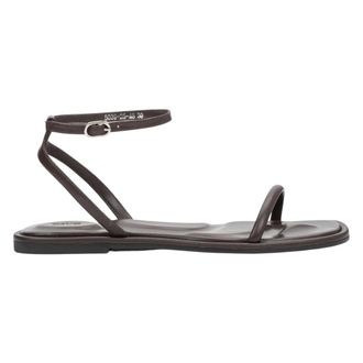 Estro & Luminara Femme, Chaussures, Brun, Taille: 36 EU Sandales Plates en Cuir
