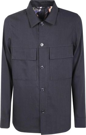 Paul Smith Veste D&eacute;contract&eacute;e avec Doublure Imprim&eacute;e Signature - Homme - Chemises - Noir - Taille: L