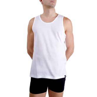 Pierre Cardin Herren-Tanktop, Baumwolle, Grau, Unterhemd, weiß, XXL