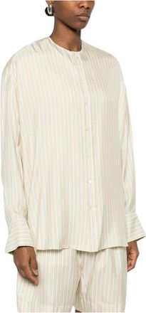 Carven Femme, Blouses et Chemises, Beige, Taille: 38 FR Sh206 Chemise sans col