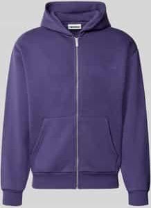 Review Relaxed Fit Sweatjacke aus Baumwoll-Mix mit Label-Detail