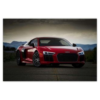 Generic Foto, Poster, Wandkunst, Dekoration, 120 x 80 cm, Quattro Red Sports Nr. H3434M_PL1B