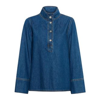 MY ESSENTIAL WARDROBE Femme, Blouses et Chemises, Bleu, Taille: 40 FR Blouse Boxy