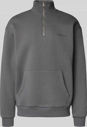 Review Sweatshirt mit Stehkragen und Reißverschluss