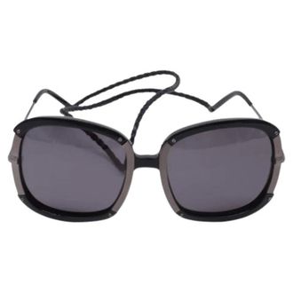 Bottega Veneta Lunettes de soleil carr&eacute;es Pre-owned - Femme - Pre-owned - Noir - Taille: ONE Size