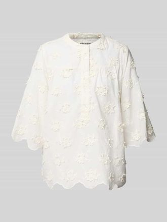 Lollys Laundry Bluse mit H&auml;kelspitze und Wellensaum Modell Louise