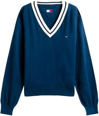 Tommy Hilfiger Pull droit &agrave; col V en coton