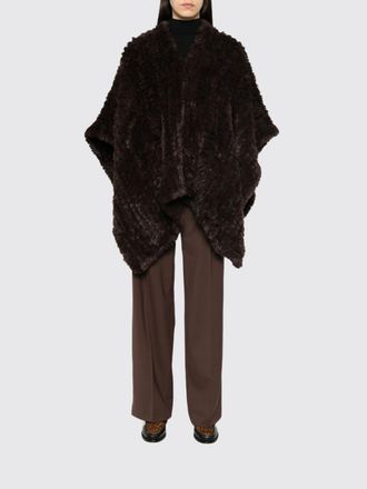Pinko Manteau relaxed fit en fausse fourrure avec encolure en V