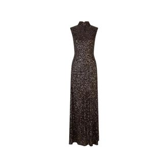 Rotate Sequins 1667 Gown - - Dresses - Damen - Braun - XS