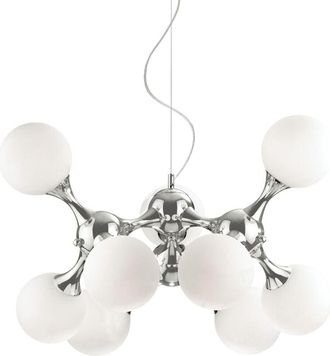Ideal Lux Nodi Bianco - 9 Leichte kleine molekulare Deckenanh&auml;nger Chrom, E14 - Ideal Lux