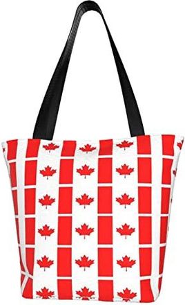 AOOEDM F&ecirc;te du Canada drapeau du Canada sac fourre-tout r&eacute;utilisable femmes sac &agrave; main d&eacute;contract&eacute; sacs &agrave; bandouli&egrave;re pour faire les courses &eacute;picerie voyage 