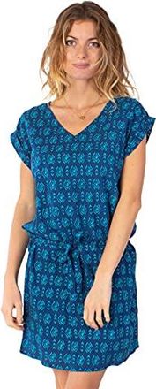 Coton Du Monde | Robe Courte Fluide Salma imprimé Ethnique Bleu 42