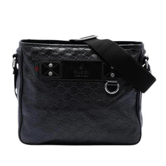 Gucci Pre-owned Embossed Leather Crossbody Bag - - Pre-owned - Damen - Schwarzk - ONE SIZE