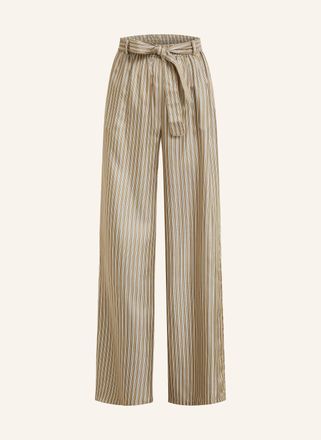 Max Mara Marlenehose Ladino Aus Seide beige