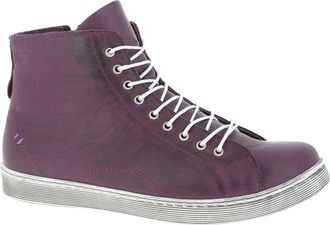 Andrea Conti Damen High Top Sneaker Schnürer Leder dynamisch 0341500, Pflaume,38 EU