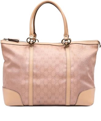 Gucci Shopper - GG Metallic Canvas Lovely Tote - Gr. unisize - in Gold - f&uuml;r Damen