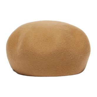 Max Mara Personalisierter Baskenm&uuml;tze - - Accessories - Damen - Beige - 58 CM