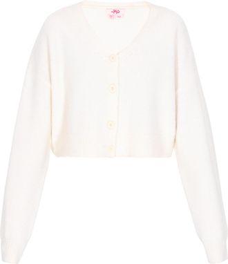 Mymo Strickjacke Frauen cremefarben